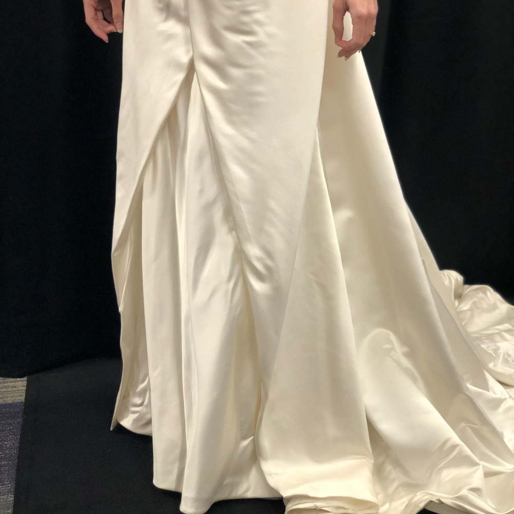 Ivory Satin Wedding Gown - Gem